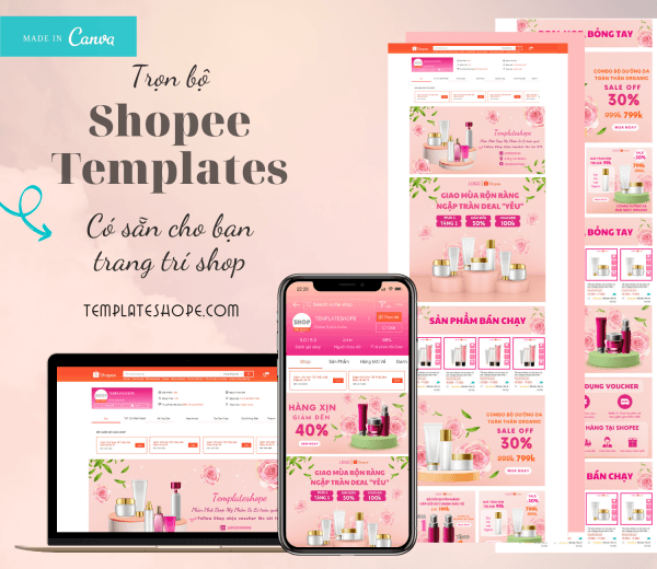 Template Shopee ngành Mỹ phẩm, Sắc đẹp, Sức khỏe.... - Template Shopee ...